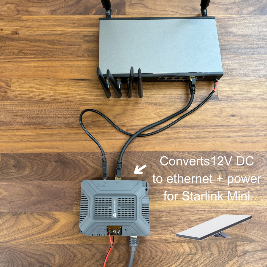 Starlink Mini PoE DC Power Conversion Kit with 12v Accessory Output ...