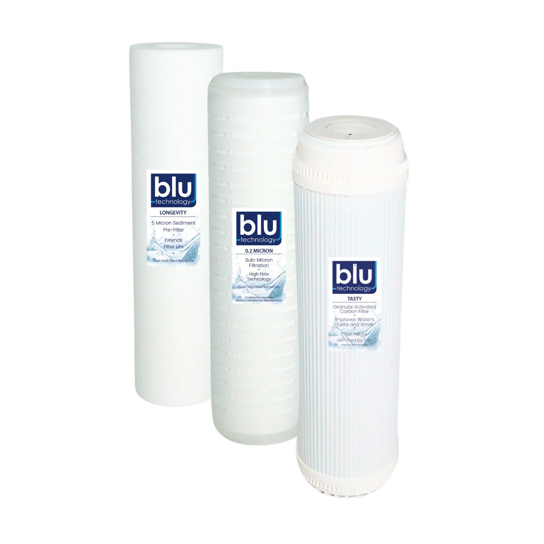Blu Tech R3/TRIO Water Filter Recharge Pack Coconut Charcoal Sediment ...