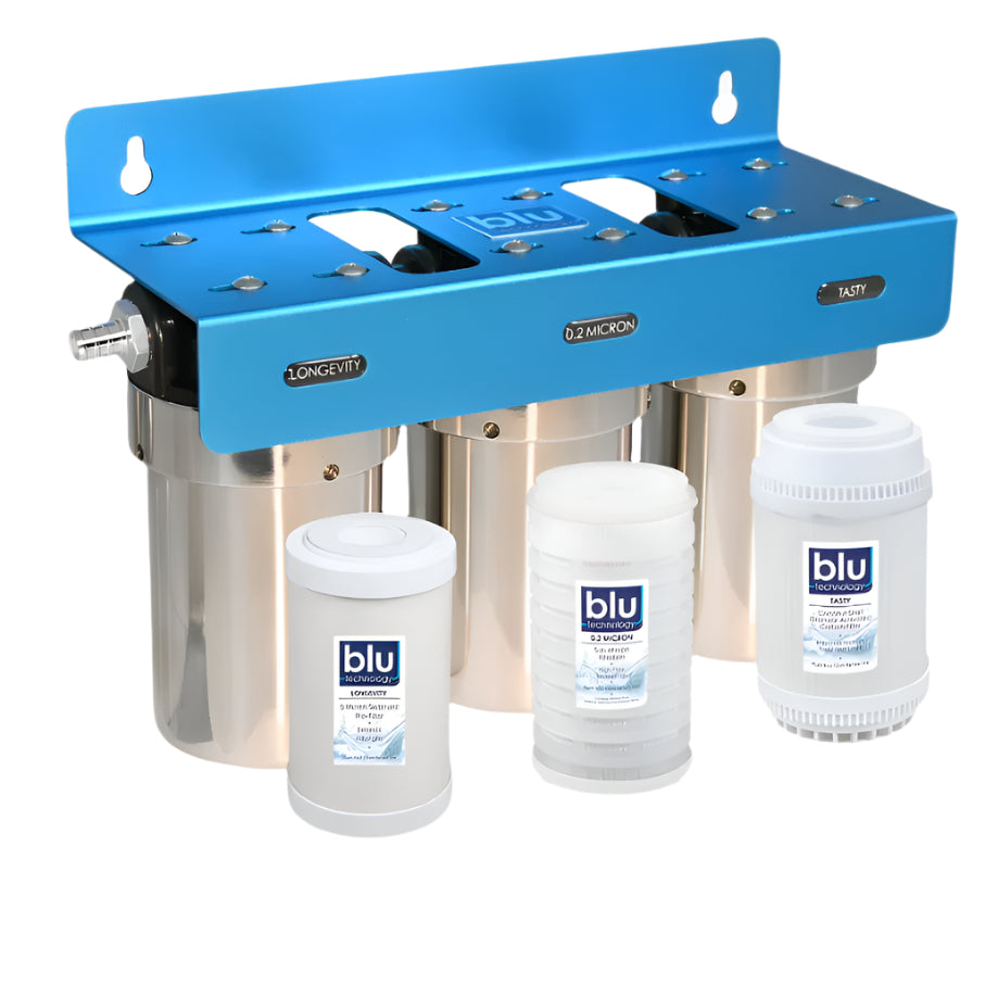 Blu Tech Trio 3-Stage Fixed Mounted Water Filtration System ...