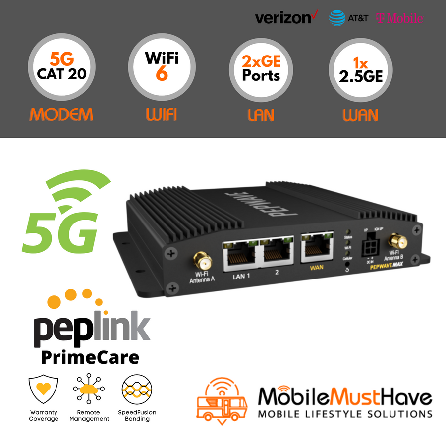 Peplink MAX BR1 Pro 5G Mobile Router (x55) – MobileMustHave.com